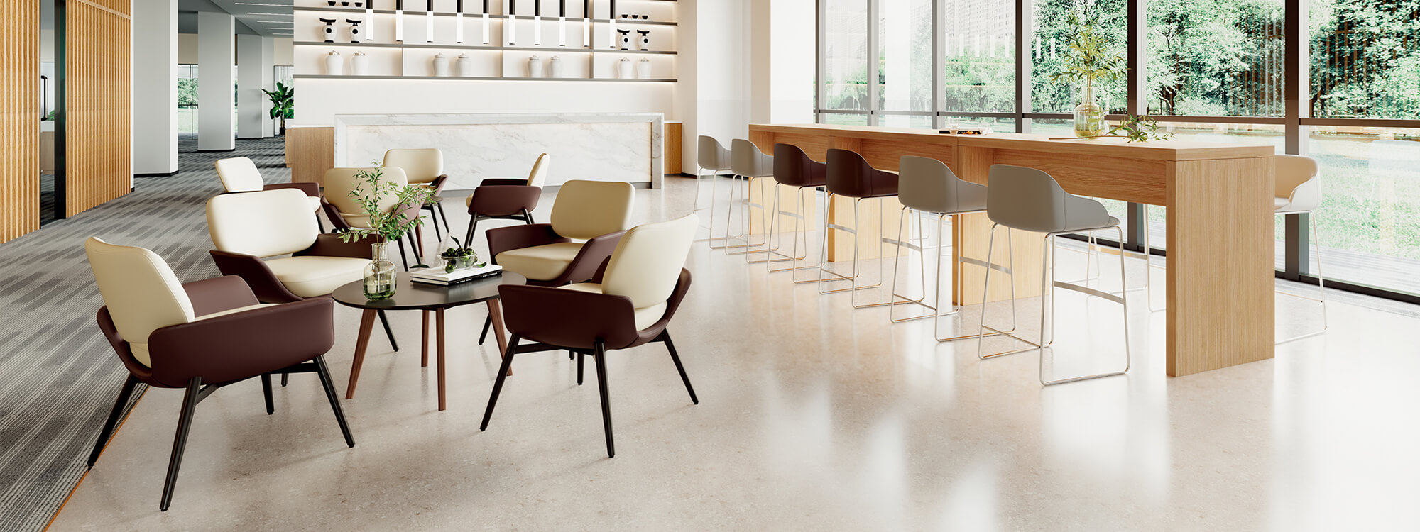 Modern Lounge Seating for Office Pantry Area | Hongye Office Furniture